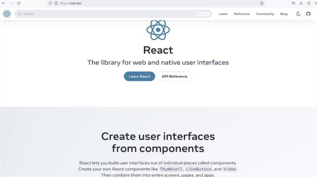 React The Library For Web And Native User Interfaces 