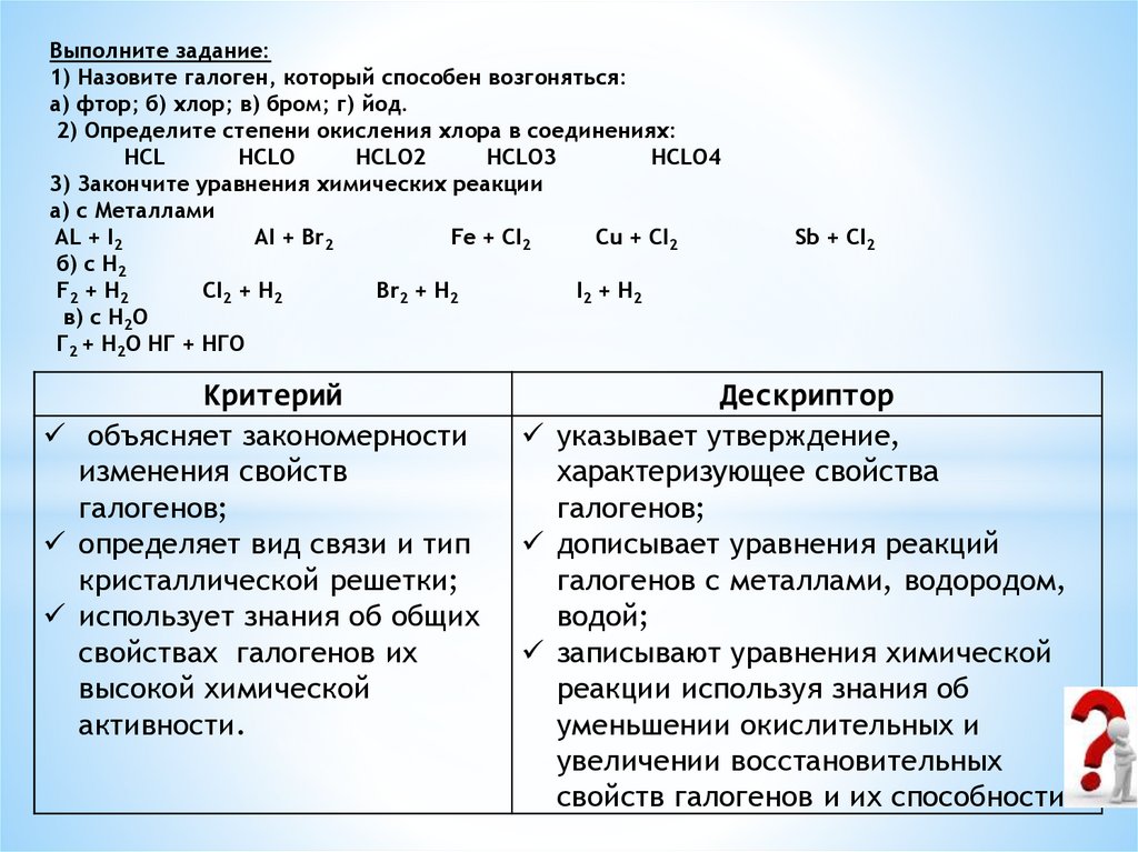Галогены. Электронные формулы молекул галогенов - презентация онлайн