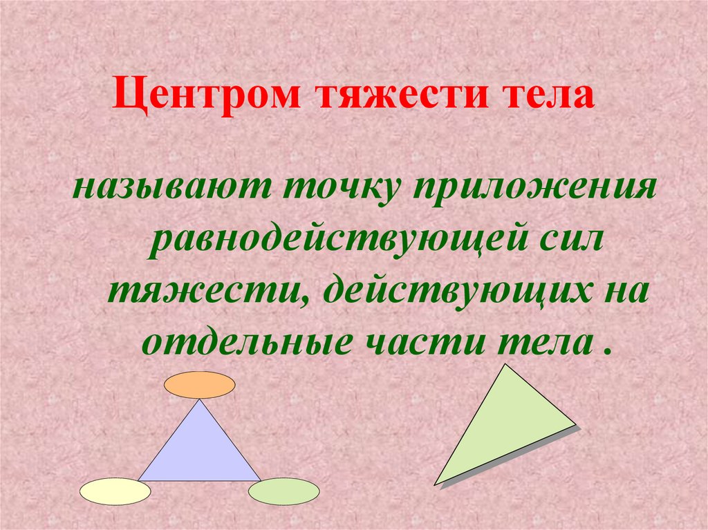 Центр тяжести тела. Определение центра тяжести тела плоской пластины ...