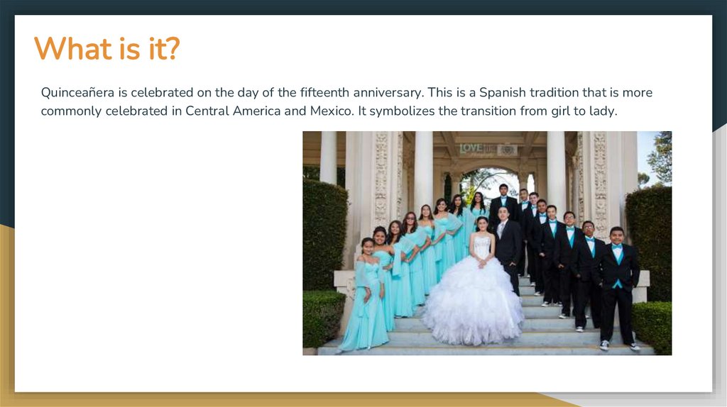 Quinceañera - online presentation