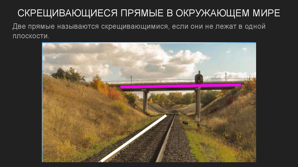 Параллельные перпендикулярные скрещивающиеся прямые в окружающем мире Практическая работа № 7