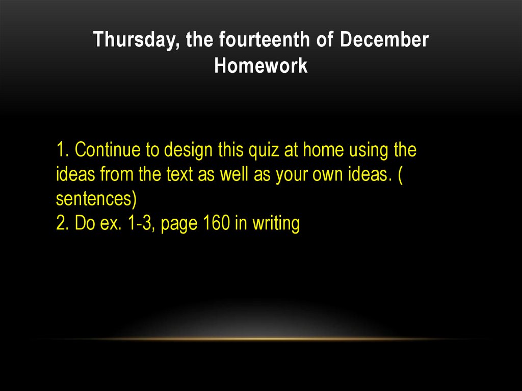 Continue To Design This Quiz At Home Using The Ideas From The Text As