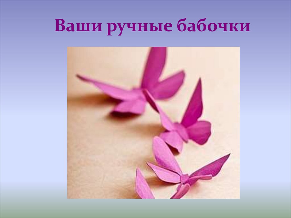 Ваши ручные бабочки. ИЗО - online presentation