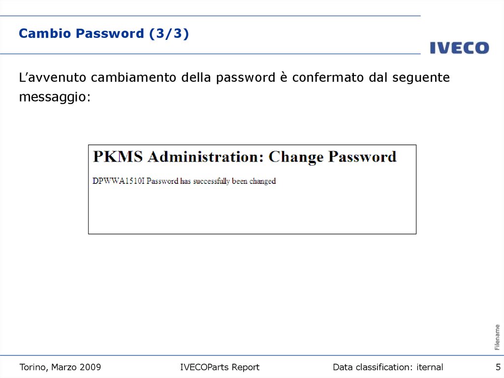 Cambio Password - презентация онлайн