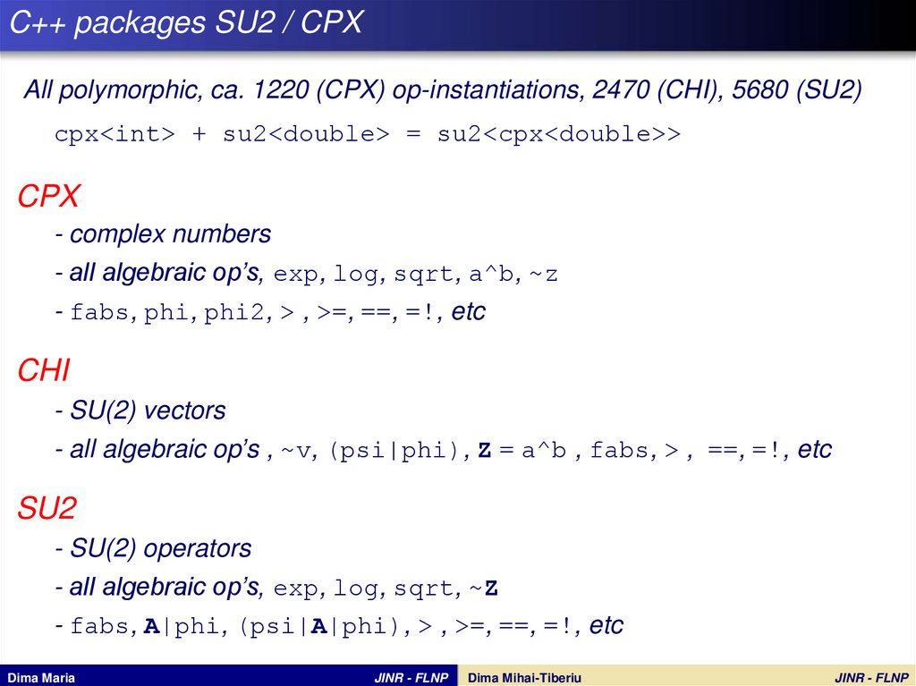 Use case application of SU2 soft package. C++ library NXV4 ...