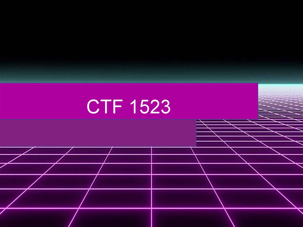 CTF 1523. Python - online presentation