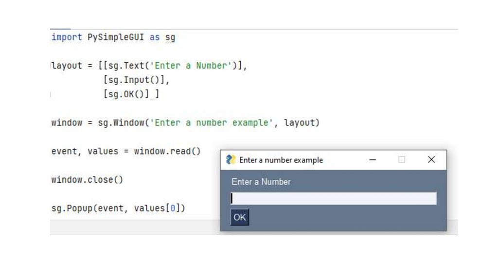 PySimpleGUI. Построение графического интерфейса - презентация онлайн