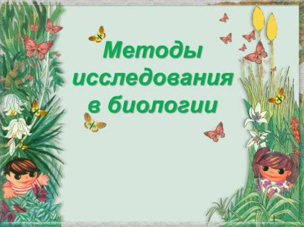 Методы исследования в биологии - презентация онлайн