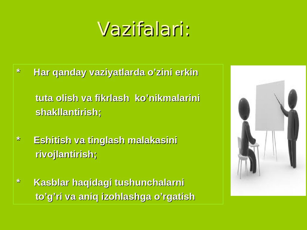 O’quvchilarni kasb - hunarga qiziqtirish va yo’naltirish bo’yicha ...