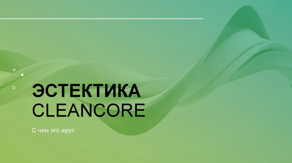 CleanCore - online presentation